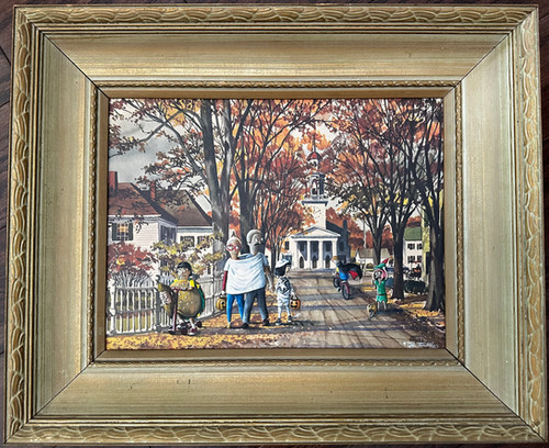 "Buncha Halloweeners" Original Painting (In Frame) | Downcycled