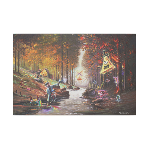 "Ford the River" - Matte Canvas, Stretched, Wood-Mounted | Downcycled