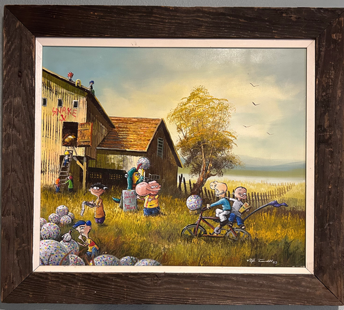 “Booming Economy” Original Painting | Downcycled