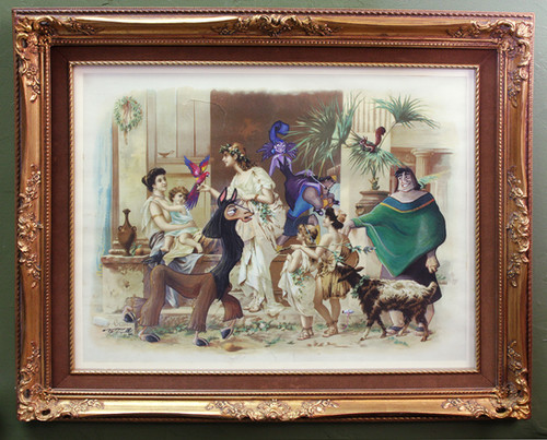 "The Painting for Kuzco" Original Painting (In Frame) | Downcycled