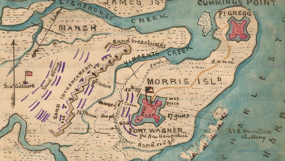 The Keystone Zouaves Assault Fort Wagner - July 1863