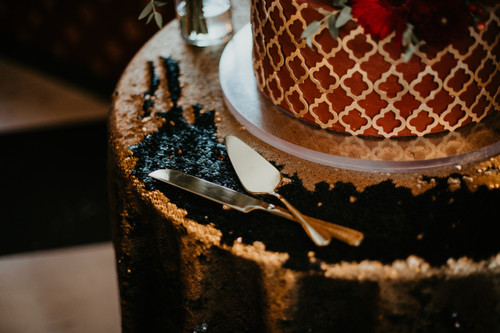 Gold Cake Knife & Server Set | Dainty Details