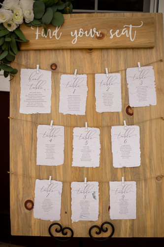 Wood Seating Chart Display | Dainty Details