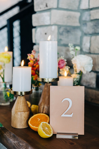 Peach Acrylic Table Numbers | Dainty Details