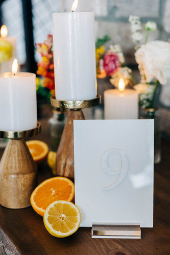 White Acrylic Table Numbers | Dainty Details