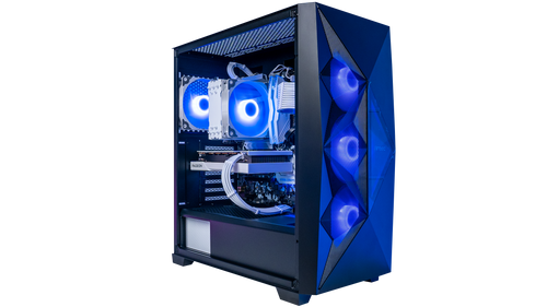 Mid Range Black/Blue Gaming PC (Core i3 12100F + RX 6650 XT) | Zach's ...