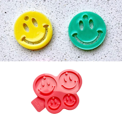 Smiley Face Epoxy Resin Silicone Mould - Create Emoji Keyrings, Tags ...