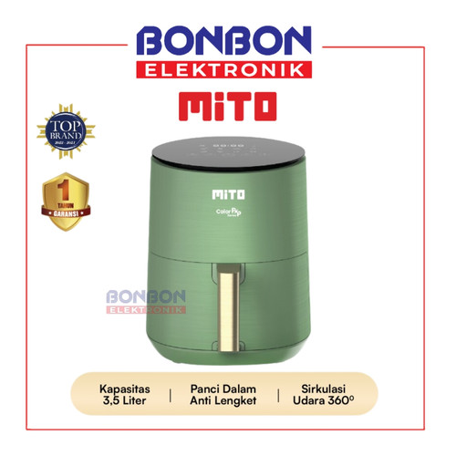 MITO Air Fryer Digifry 3.5L AF7 Digital GREEN - 8 Pilihan Menu Makanan ...