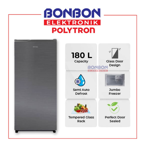 POLYTRON Kulkas 1 Pintu Belleza 180 liter PRA 18ZS / PRA-18ZS / PRA18ZS ...