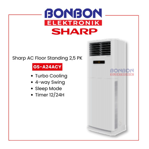 Sharp AC Standing Floor 2.5PK GS-A24ACY / GS A24ACY [Unit Only ...