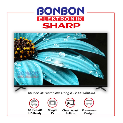 SHARP LED Smart TV 4TC65FJ1X 65 Inch - 4K UHD Frameless Google TV 4T ...