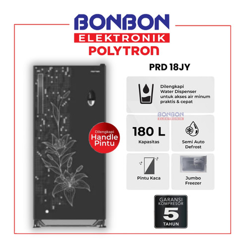 POLYTRON Kulkas 1 Pintu Belleza PRD 18JY / PRD-18JY /PRD 18J 180L ...