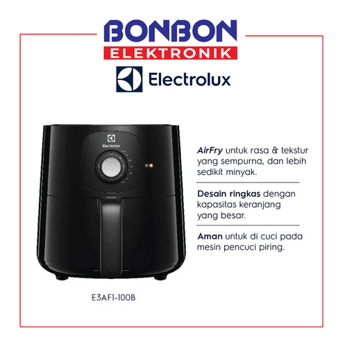 Electrolux Air Fryer 3.3L E3AF1 100B / E3AF1100B / UltimateTaste 300 E3AF1-100B | Bonbon Elektronik