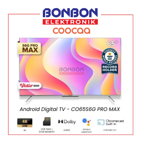 COOCAA Android Digital TV 65 Inch 65S6G PRO MAX - Far Field Voice ...