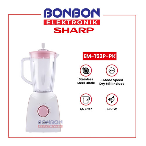 Sharp Blender EM-152P-PK / EM152PPK Low Watt 350 watt Consumption ...