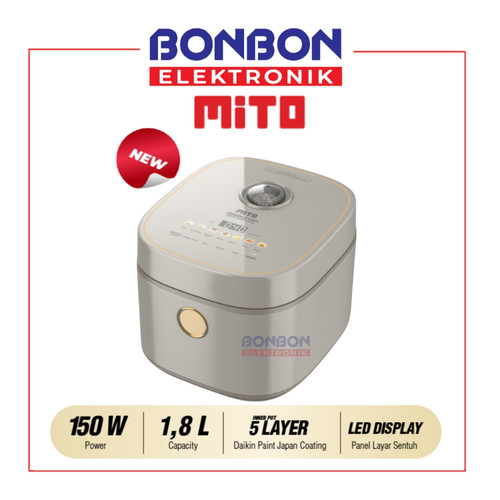 MITO Rice Cooker Digital 1.8L R18 - 8in1 LED Display, 150 Watt, Low ...