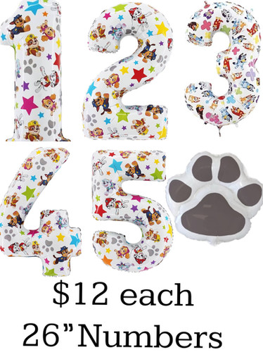 Paw patrol number 1 2 3 4 5 | The Party Fun