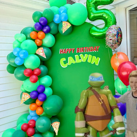 ninja turtle balloon columns
