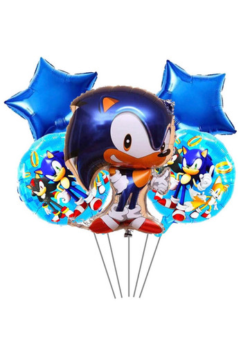 5pc Sonic the hedgehog foil balloon set | The Party Fun