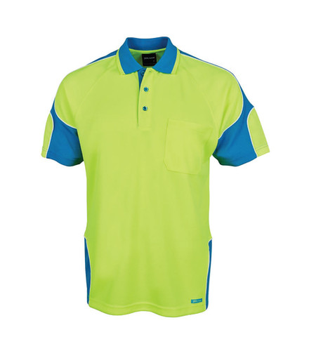 Hi Vis S/S Arm Panel Polo (6AP4S) | GC Uniforms and Embroidery
