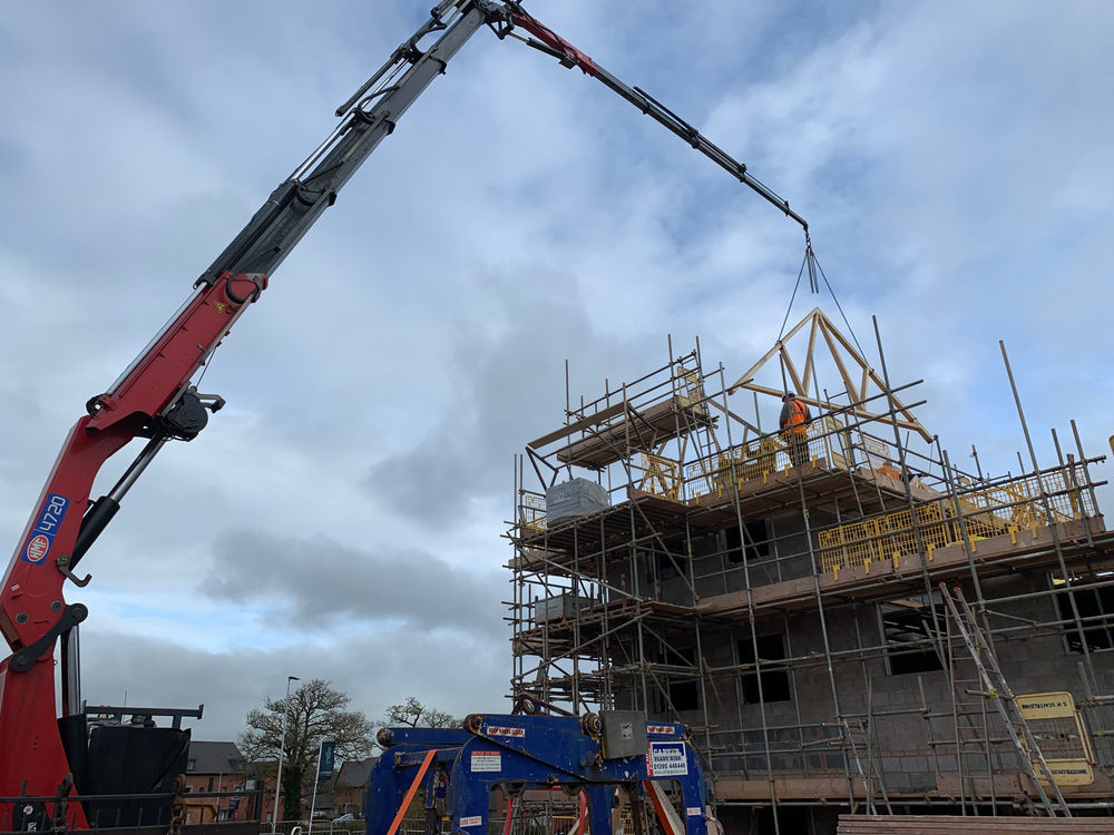 Lorry loader in action