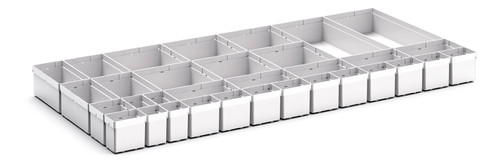 Verso Plastic Box Divider Kit 33 Comp 925 x 430 x 68mm | Bott Workplace
