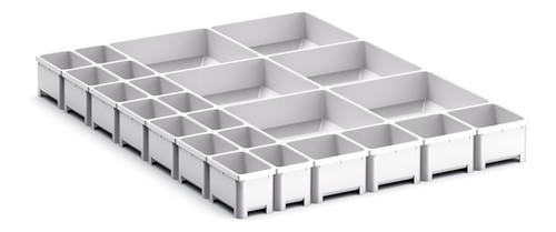 Cubio Plastic Box Divider Kit 24 Comp 400 x 525 x 50mm | Bott Workplace