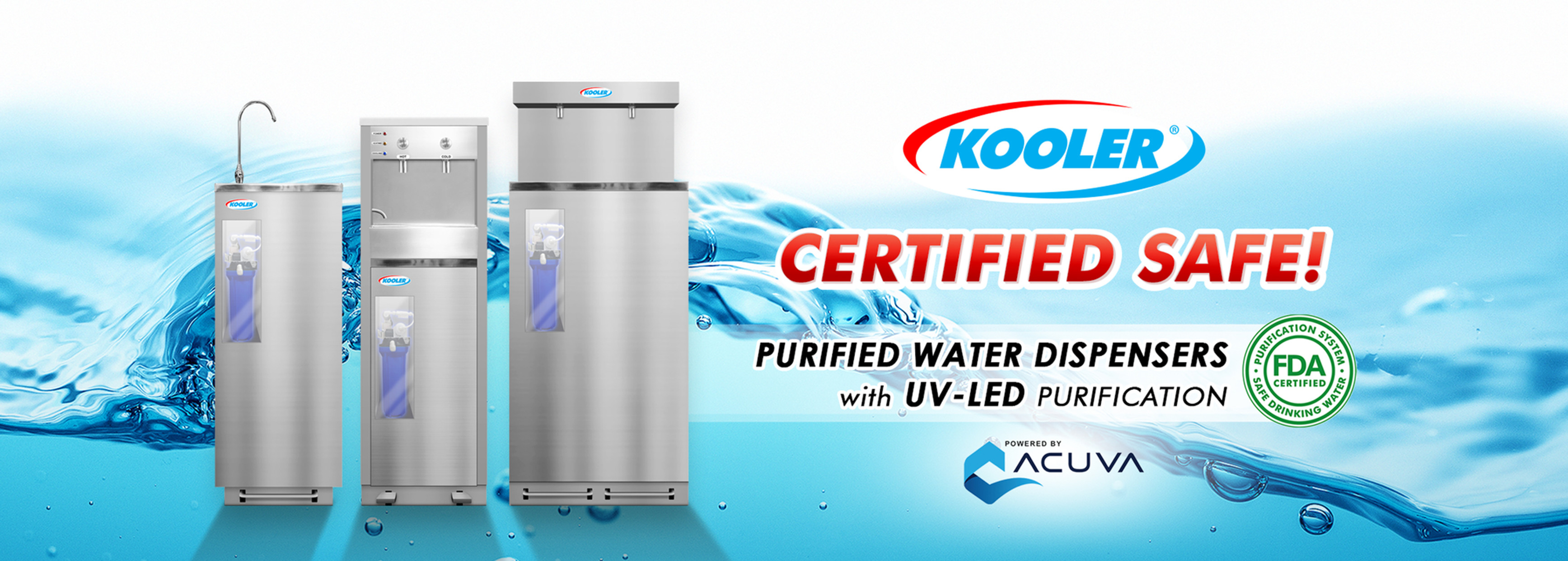 Kooler Water Dispensers, Certified Safe By The FDA
