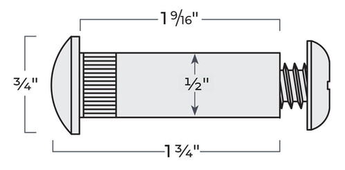Zinc Plated Steel Fire Door Thru-Bolts | Fire Plus
