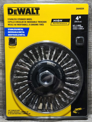 DeWalt 4" Stainless Stringer Wheel | Lebanonareahabitat