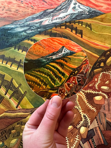 Landscape Loop sticker | lefoxstudio