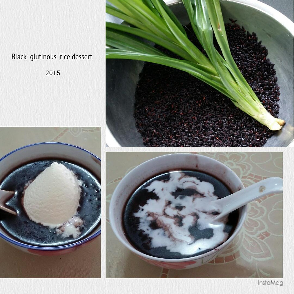 BLACK GLUTINOUS RICE DESSERT