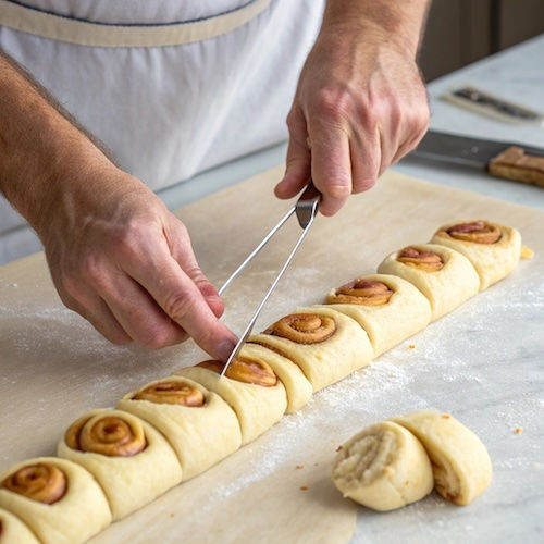 Cutting Enriched Dough with Thread | from
