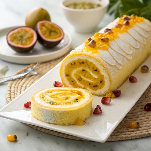 Mango and Passion Fruit Roulade| Contestant Dish
