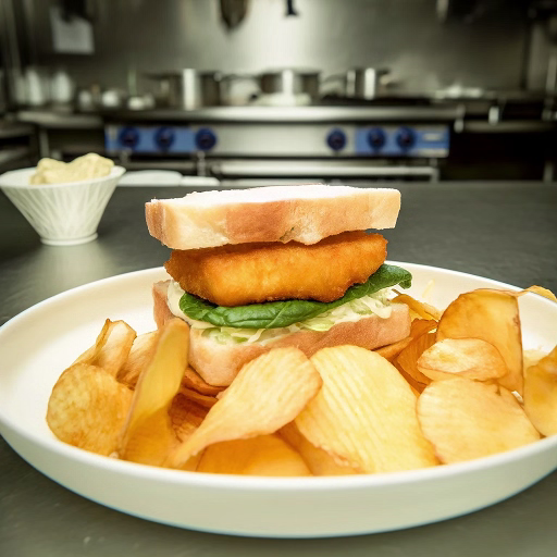Fried Cod Sandwich with Salt and Vinegar Chips | MasterChef