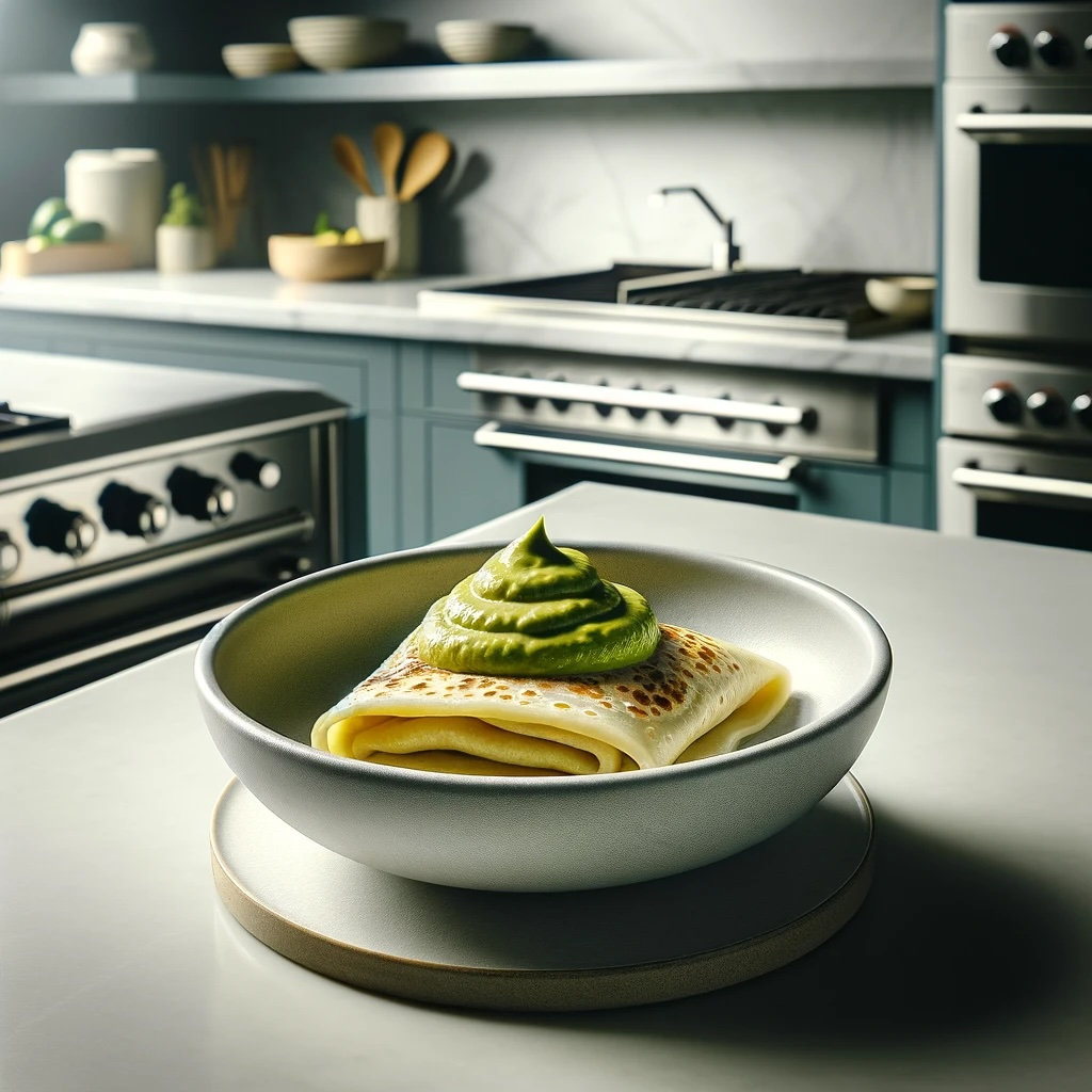 Chorizo and Cheese Tetela with Roasted Salsa and Avocado Crema ...