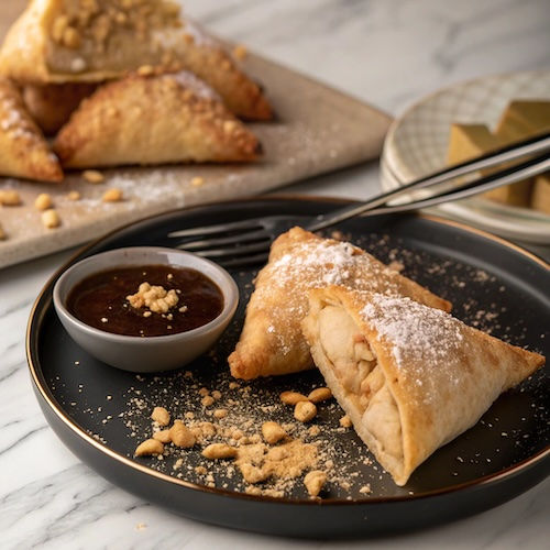 Peanut Butter Cheesecake Samosas | Recipe | Great British Bake Off
