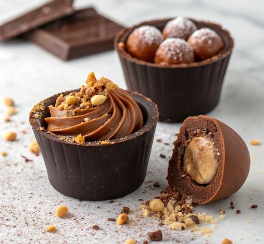 empty chocolate cups