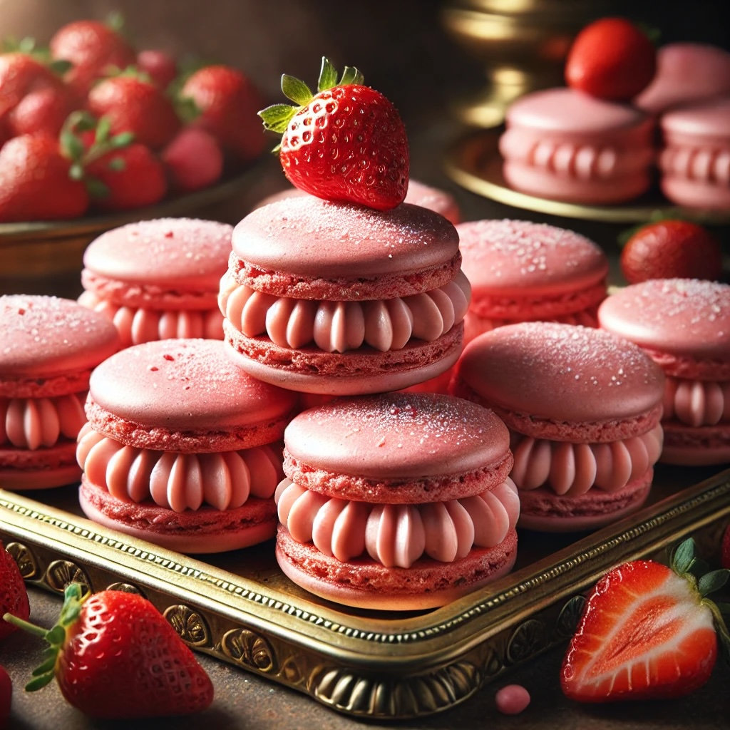 Strawberry Macarons | Recipe | Great British Bake Off