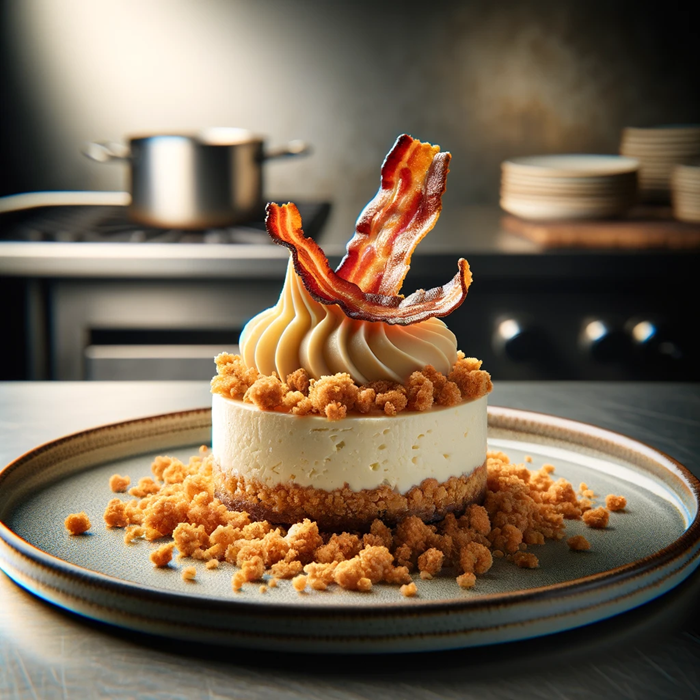 Deconstructed Cheesecake with Bacon Tuile| Contestant Dish