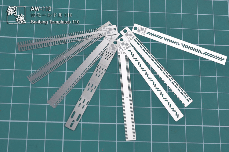 MadWorks/AW110 Scribing Stencil Templates | JL Gunpla UK