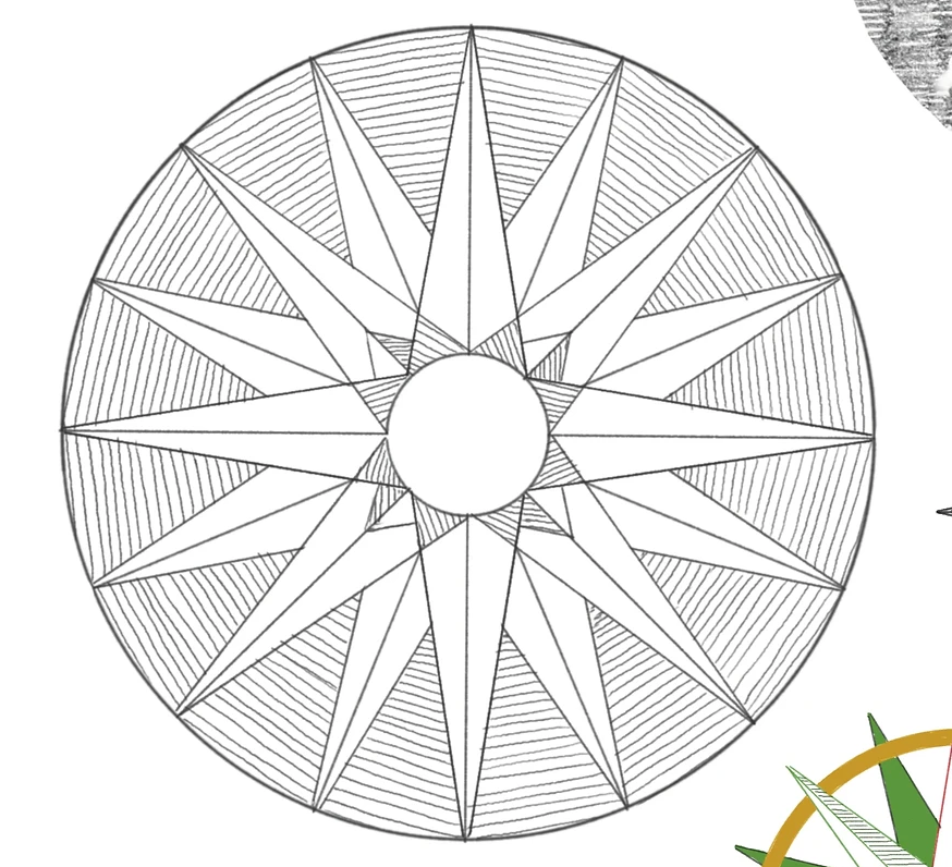 coloring compass rose