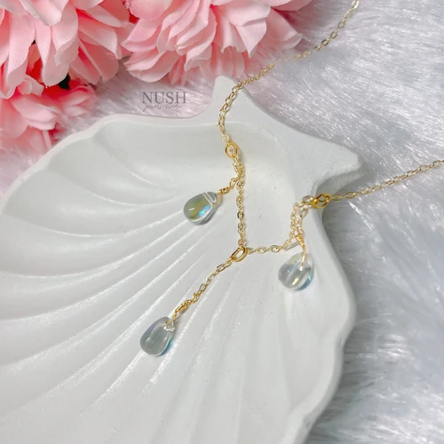 Crystal Cascade necklace | Nush Jewels Studio