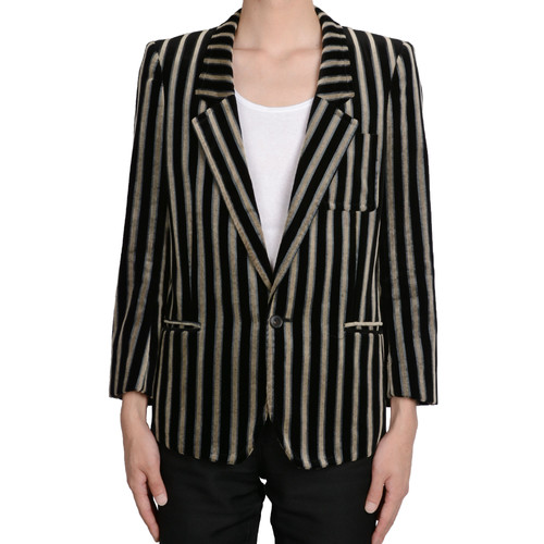NUMBER (N)INE BY TAKAHIRO MIYASHITA AW01 STRIPED VELOUR JACKET | STAGE