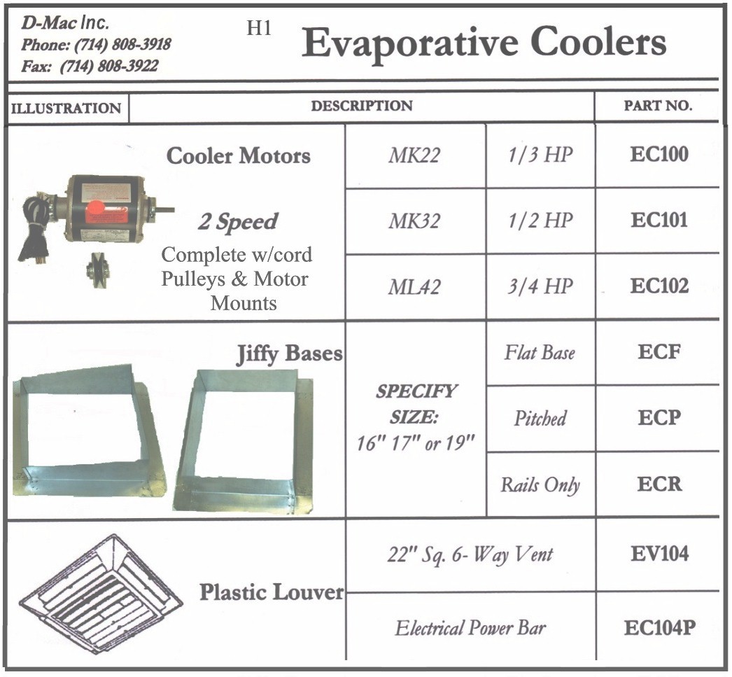 Evaporativ Coolers | Anaheim | D-Mac Inc.