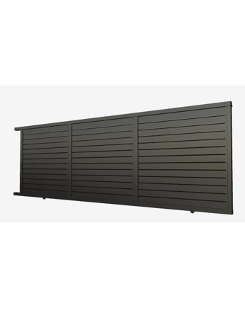 Aluminum Louver Style Slats Sliding gate 6000mm x 1200mm (Black ...