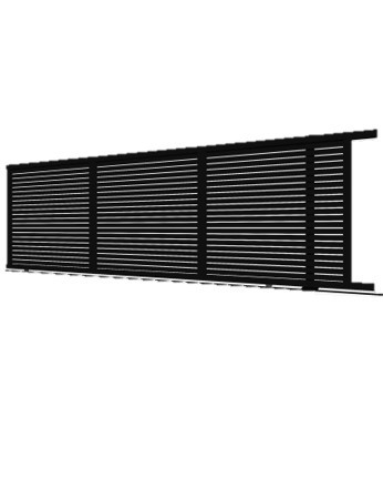 Aluminum Horizontal Slats Sliding gate 4000mm x 1800mm (Black) | Perth ...
