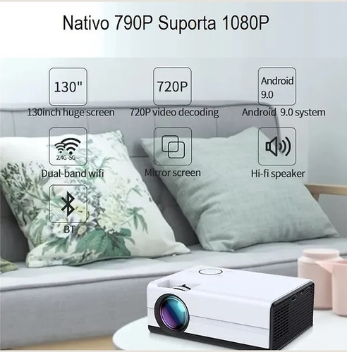 Mini Projector LCD Android com Miracast | VIVASHOP. CO. AO
