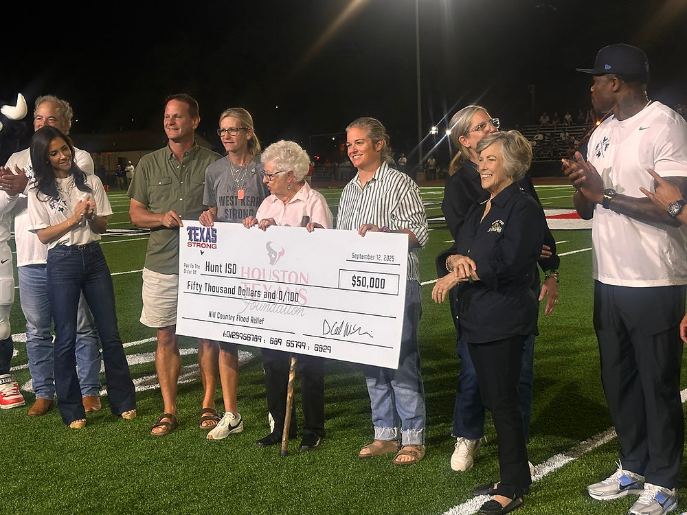Houston Texans Foundation presents Hunt ISD with 50K