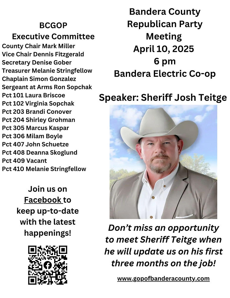 Bandera Co Sheriff Josh Teitge